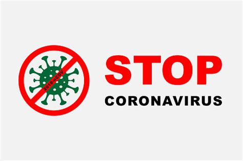 柯洛納病毒 Covit 19 2019ncov 停止標誌和綠色圖示隔離在白色背景向量圖形及更多停止標誌圖片 停止標誌 2019冠狀病毒病