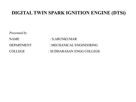 Digital Twin Spark Ignition System Pptx