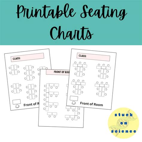 Printable Seating Chart Template For Science Classrooms By Stuck On Science