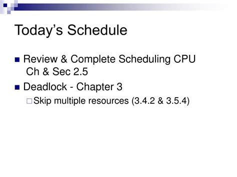 ppt finish scheduling and intro to deadlock powerpoint presentation