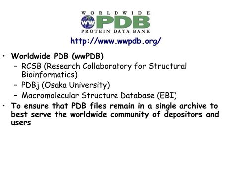 Ppt An Overview Of The Rcsb Protein Data Bank Powerpoint Presentation