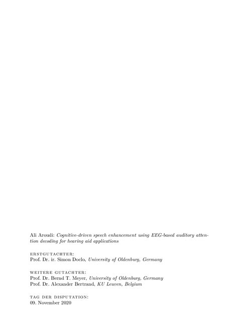 Cognitive Driven Speech Enhancement Using Eeg Based Auditory Attention