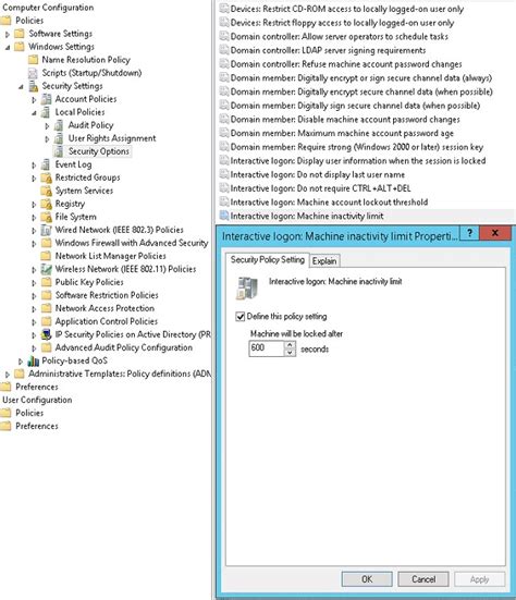 Windows Enforcing Lock Screen After Idle Time Via Gpo Server Fault