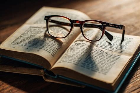 Premium Photo Reading Glasses Placed On Top Of An Open Book