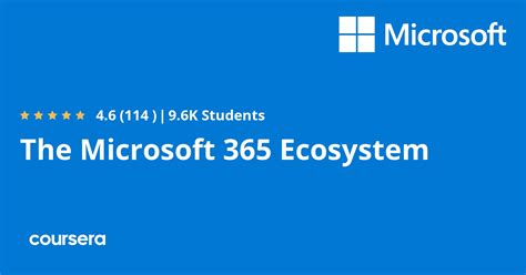 The Microsoft 365 Ecosystem Coursera