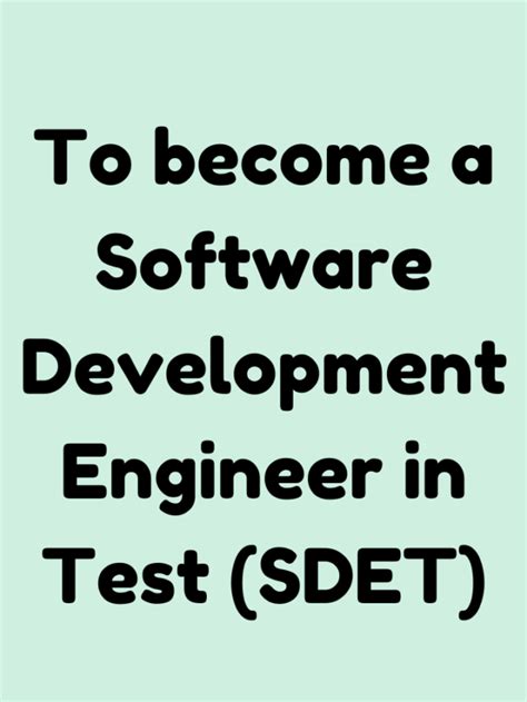 How To Become A Software Development Engineer In Test SDET Testleaf