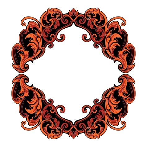 클래식 빈티지 장식 프레임 프리미엄 벡터