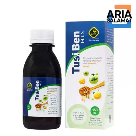 خرید و قیمت شربت گیاهی ضد سرفه آویشن و عسل توسی بن از غرفه آریا سلامت