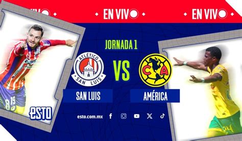 Sigue En Vivo El San Luis Vs América Partido De La Jornada Uno Del