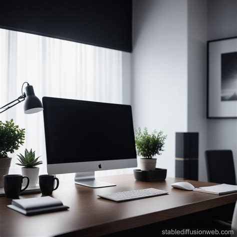 Minimalist Desk Setup Stable Diffusion Online