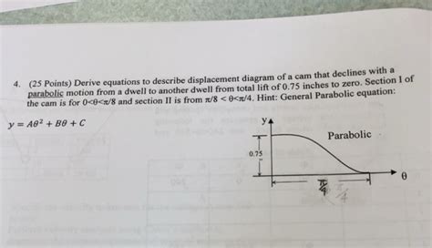Solved 25 Points Derive Equations To Describe Displacement