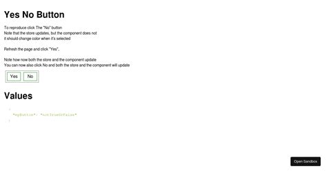 Bug Report Codesandbox