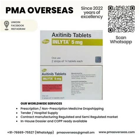 Inlyta 5 Mg Tablets At ₹ 68000 Box Mominpura Nagpur Id 2853165072330