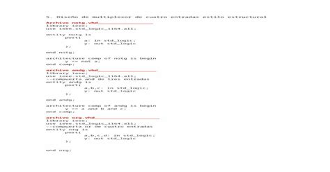 Docx Multiplexor Vhdl Estilo Estructural Dokumentips