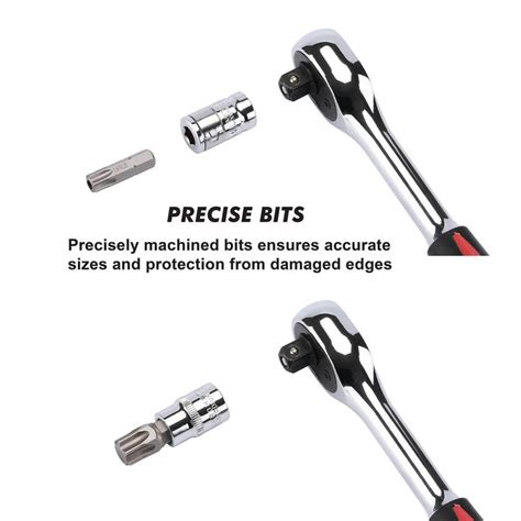 Casoman 34 Pieces 38 Inch Drive Torx Bit Socket And E Torx Star