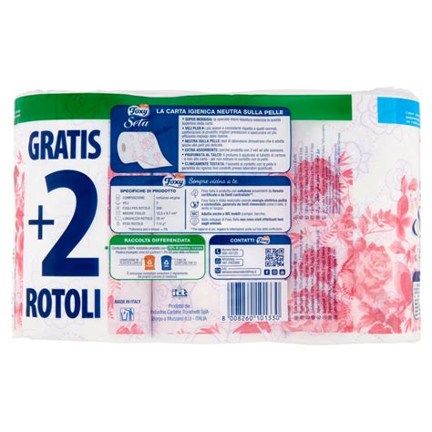 Foxy Seta Carta Igienica 2 Veli Decorata 4 2 Maxi Rotoli Carrefour