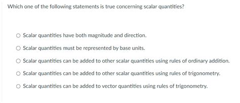 Solved Which One Of The Following Statements Is True Chegg