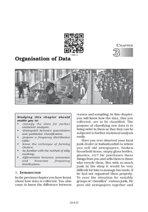 Up Board Book Class 11 Statistics Chapter 3 Organisation Of Data