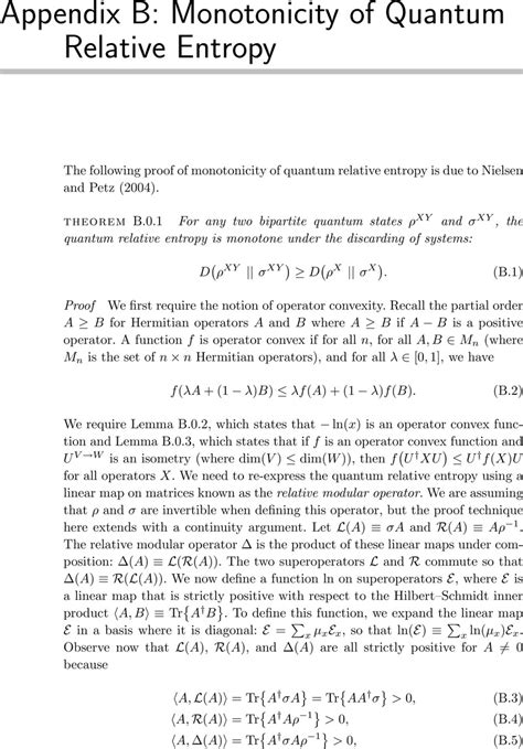 Monotonicity Of Quantum Relative Entropy Appendix B Quantum
