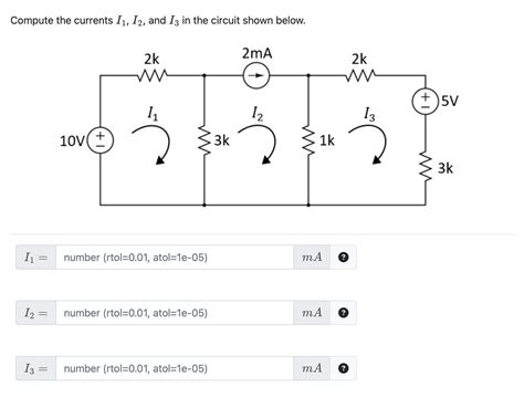 Solved Compute The Currents I I And I In The Circuit Chegg Com