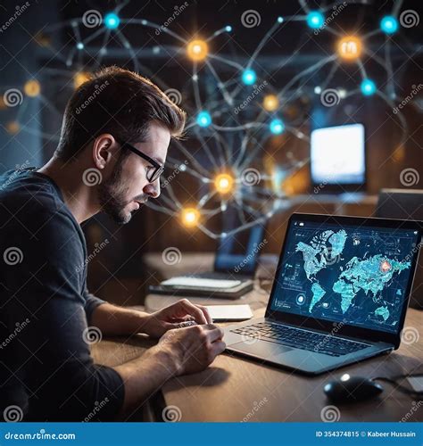 An Analyst Uses A Computer And Dashboard For Data Business Analysis And
