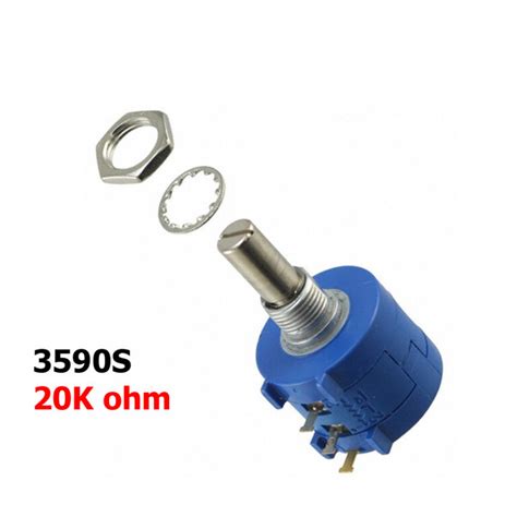 Potenciometro 20k Ohm Precision Multivuelta Resistencia Variable 2w