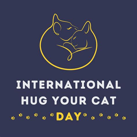 A Poster Of International Hug Your Cat Day 23981747 Vector Art At Vecteezy