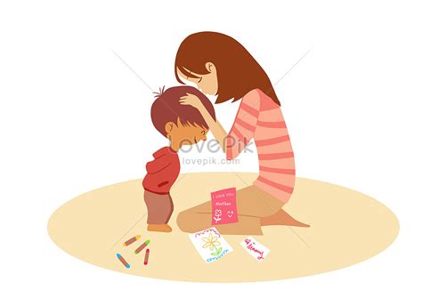 부모 자녀 교육 일러스트 무료 다운로드 Lovepik