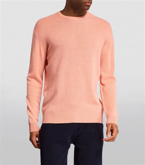 Mens Johnstons Of Elgin Pink Cashmere Knitted Hoodie Harrods Uk