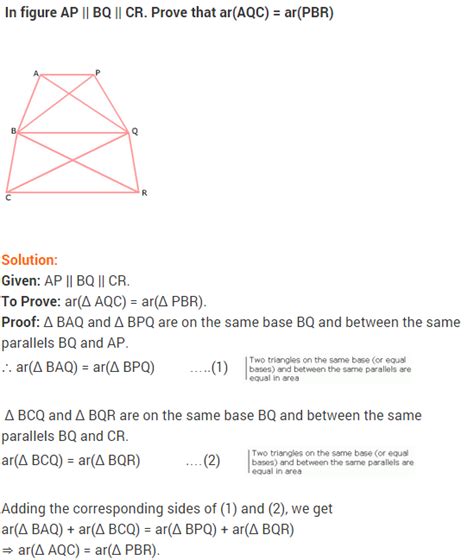 Ncert Solutions For Class 9 Maths Chapter 9 Areas Of Parallelograms And Triangles Ex 9 3