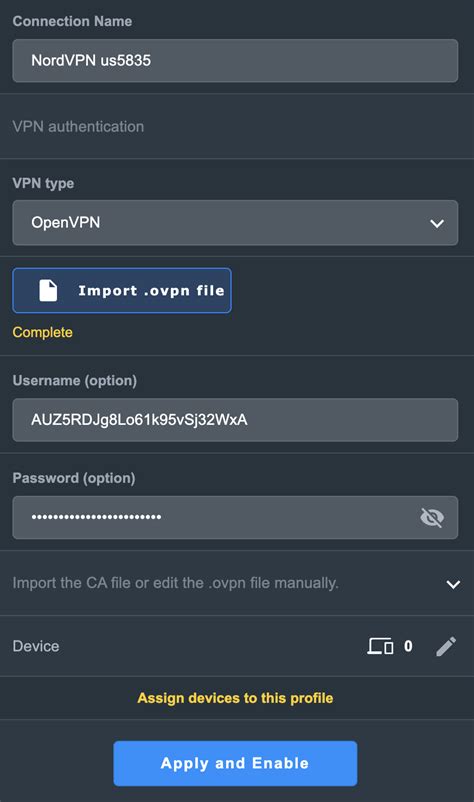 NordVPN AsusWRT OpenVPN Setup