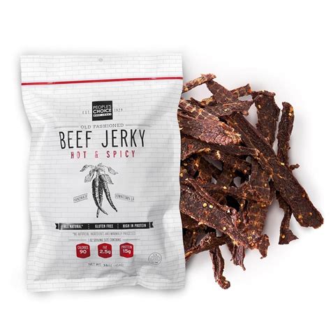 Peoples Choice Beef Jerky Old Fashioned Hot Spicy 1 Lb Bag