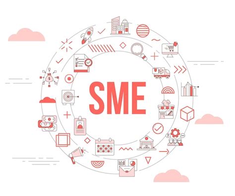 Premium Vector Sme Small Medium Enterprise Concept With Icon Set Template Banner And Circle