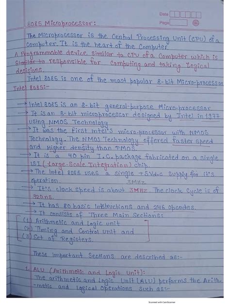 8085 Microprocessor Notes Pdf