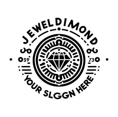Logotipo De Jóias De Luxo Com Arte De Linha De Diamante Modelo De