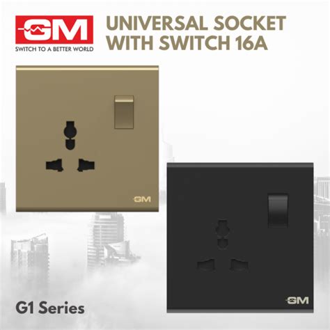 Gm Universal Socket With Switch 16a