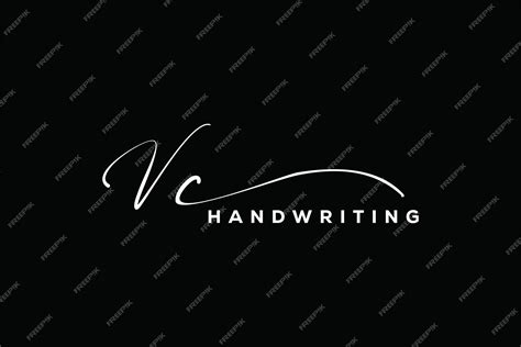 Premium Vector Vc Initials Handwriting Signature Logo Vc Letter Real