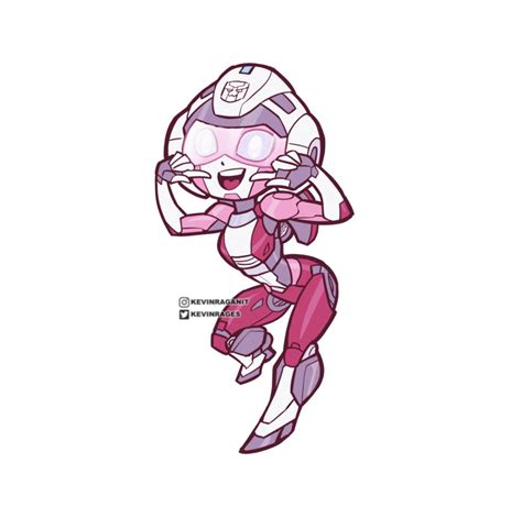 Safebooru 1girl Arcee Autobot Chibi Helmet Highres Kevin Raganit