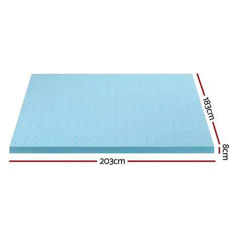 Giselle Bedding Memory Foam Mattress Topper Ventilated Cool Gel 8cm
