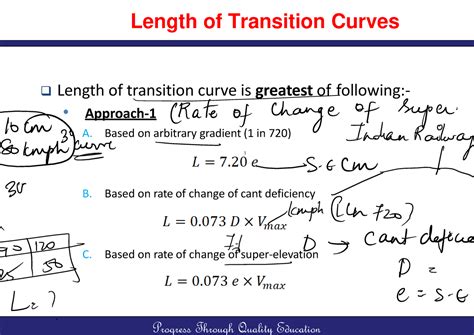 42 Transition Curves Ii Shift And Vertical Curves 8 May Length Of Transition Curve Is