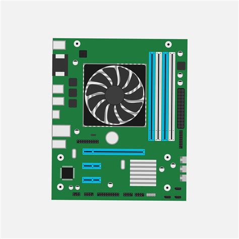 Computer Motherboard Vector Flat Illustration Vector Art At Vecteezy
