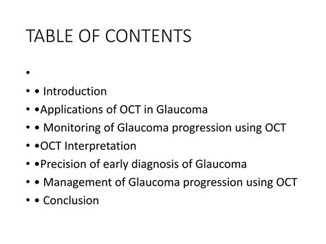 Optical Coherence Tomography In Glaucoma Presentationpptx