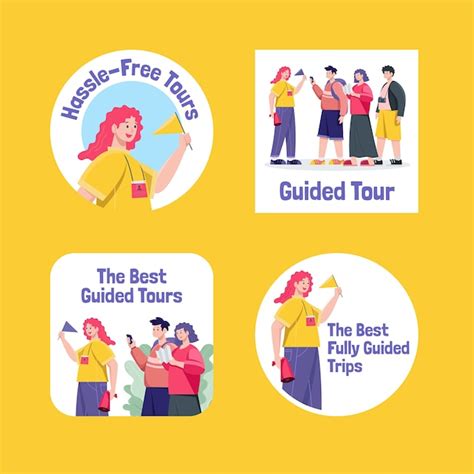 Free Vector Guided Tours Template Design