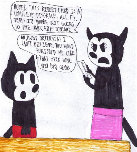 Ortensia Looking At Homers Grades By Ultra Shounen Kai Z On Deviantart