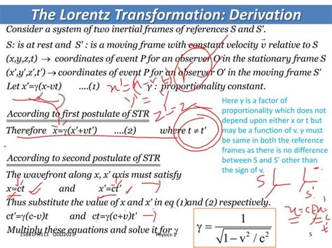 L17 18 Lorentz Transformation Length Contraction And Time Dilation Pdf