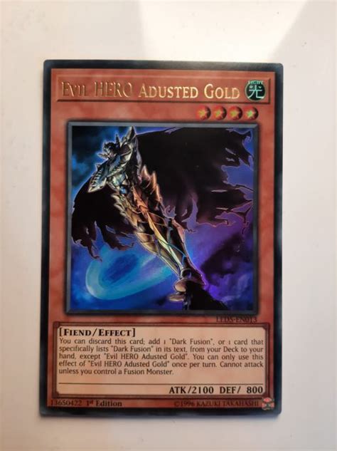 Yugioh Karta Evil HERO Adusted Gold Ultra Rare
