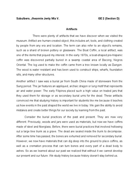 Artifacts Pdf Social Science