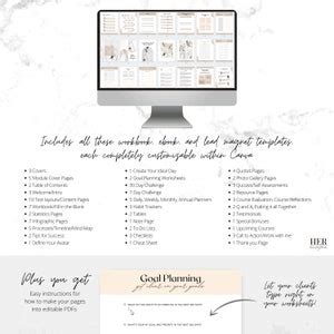 Editable Workbook And Ebook Template Neutral Canva Templates For Coaches Course Creator Opt