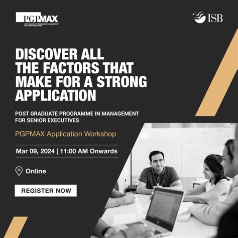 Isb Admissions On Linkedin Isb Pgpmax Applicationworkshop Business