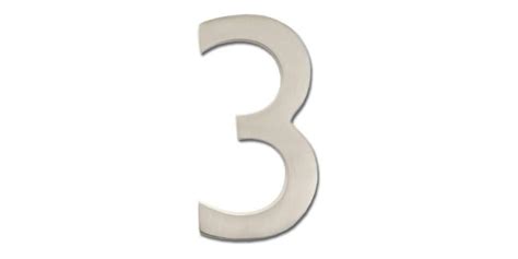 House Numbers In Satin Nickel